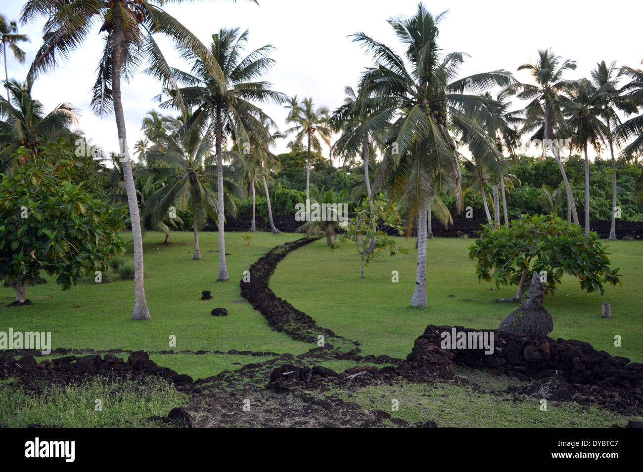 Traditional Tongan Fort, archaeological site in the district of Mua ...