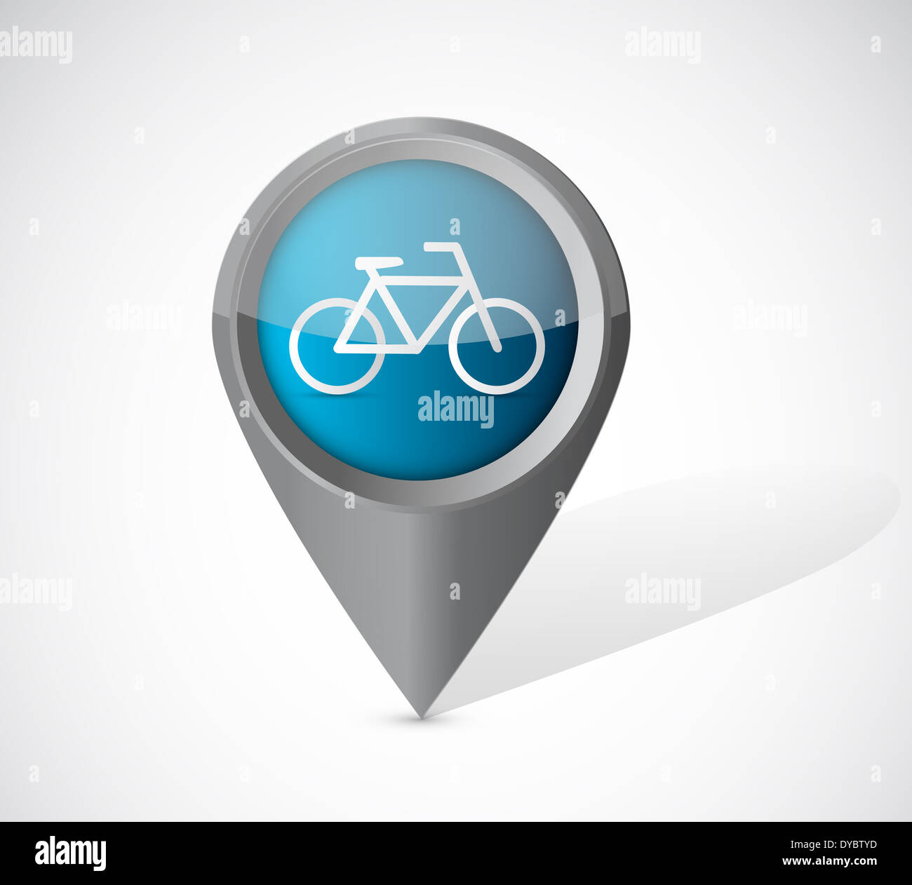 bike transportation pointer illustration over a white background Stock ...