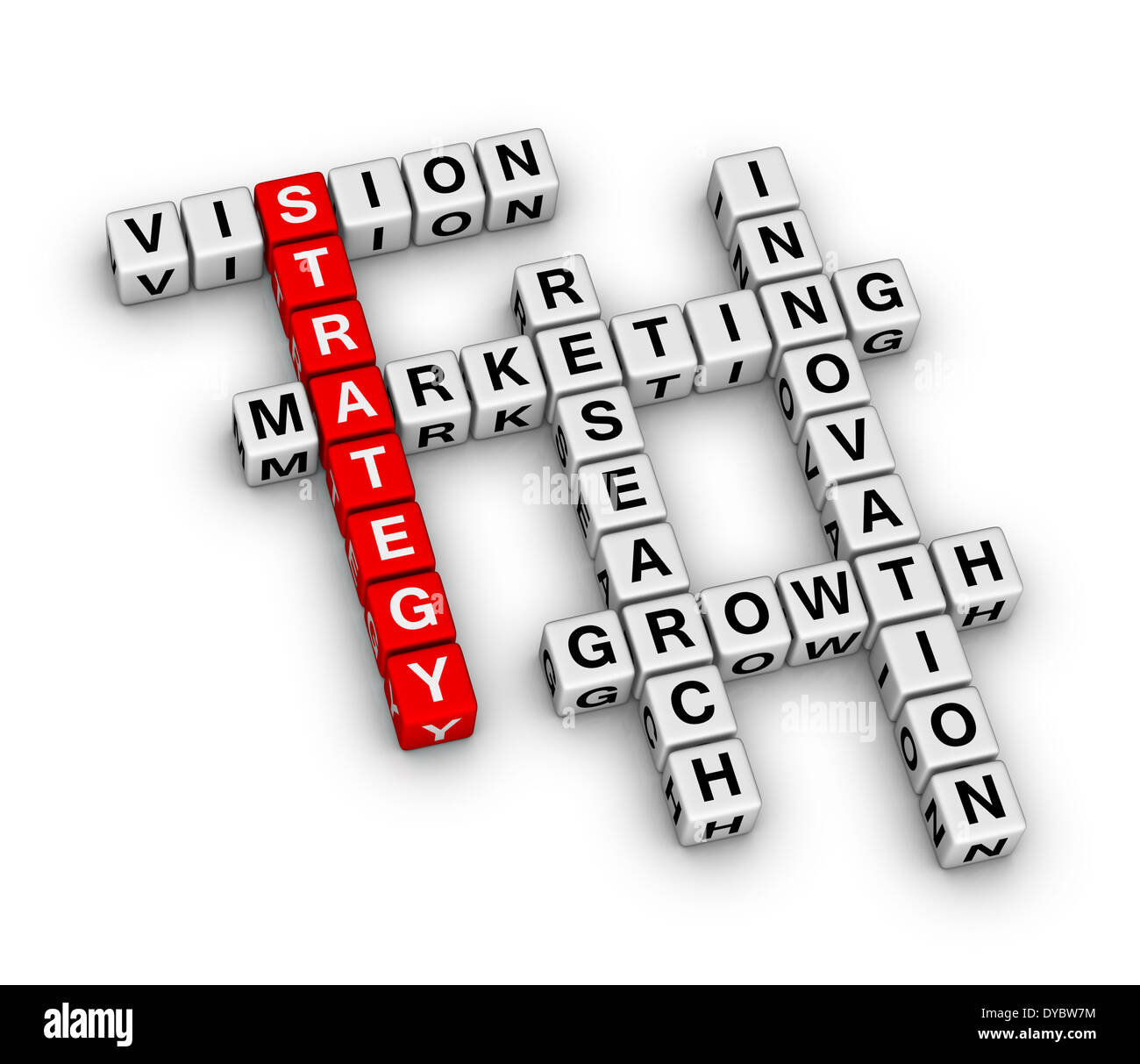 business strategy (red-white crossword series Stock Photo - Alamy