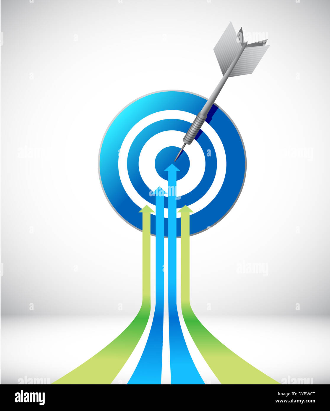 Leader arrow and target. illustration design Stock Photo - Alamy