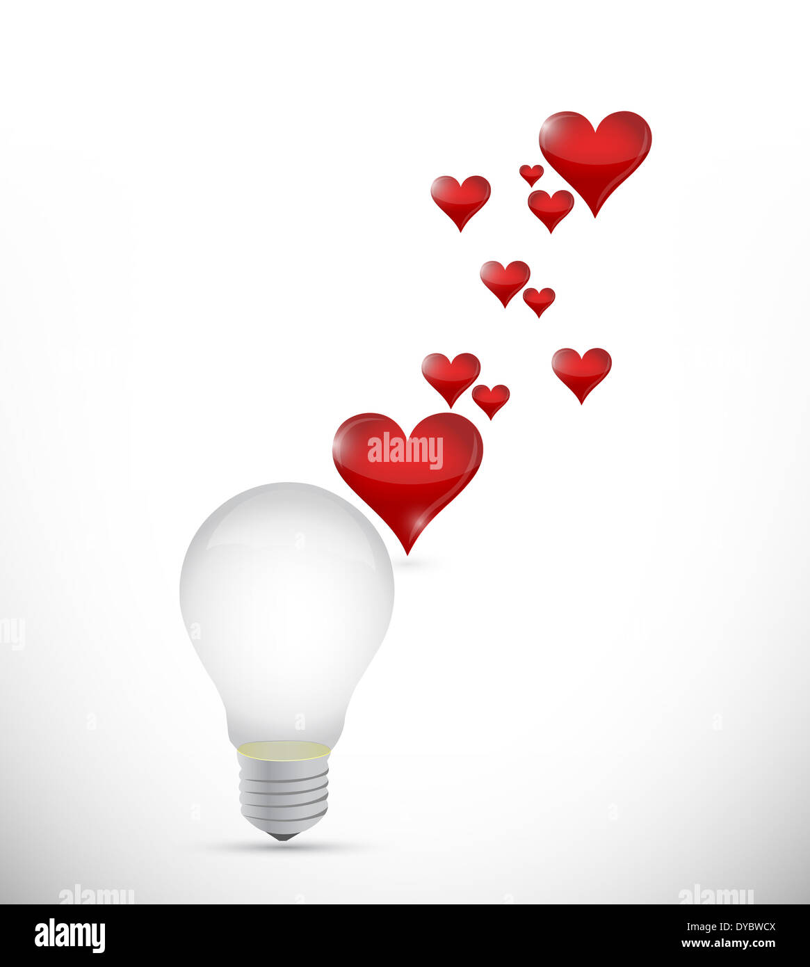 love the idea bulb concept illustration design over a white background ...