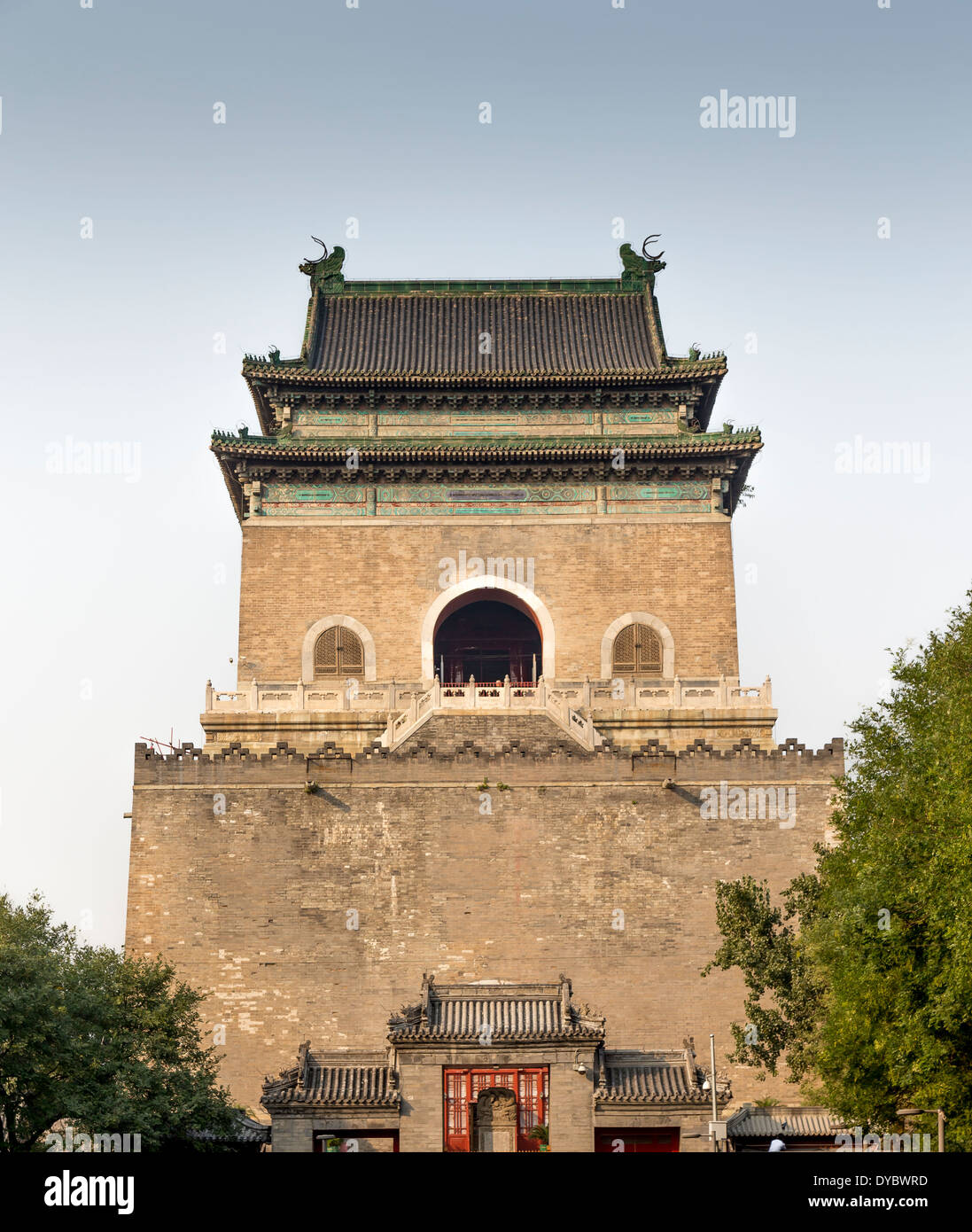 ASIA Beijing CHINA Chinese architecture Drum Tower Stock Photo - Alamy