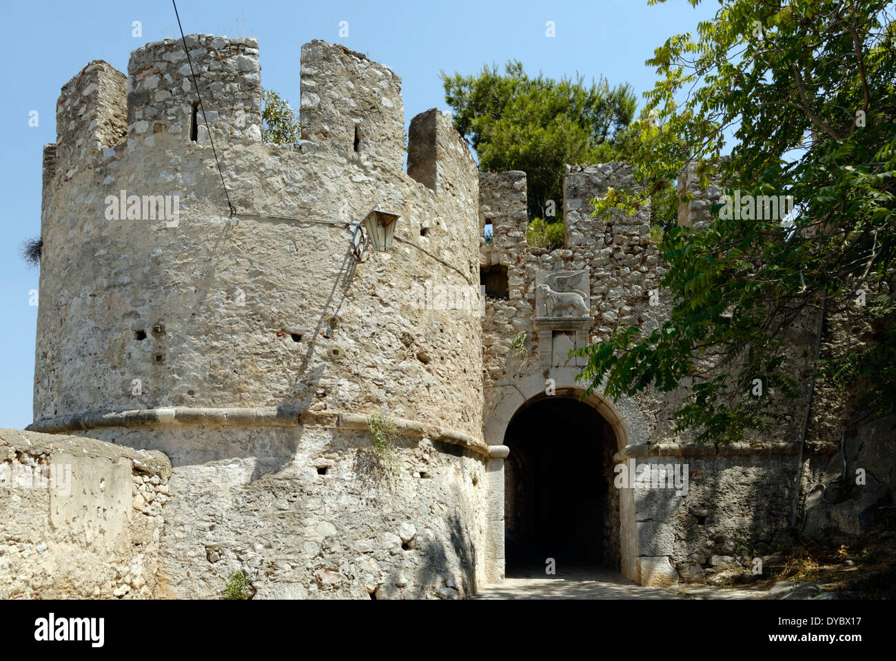 Citadel Acronauplia main access gate to old town Nafplio Peloponnese ...