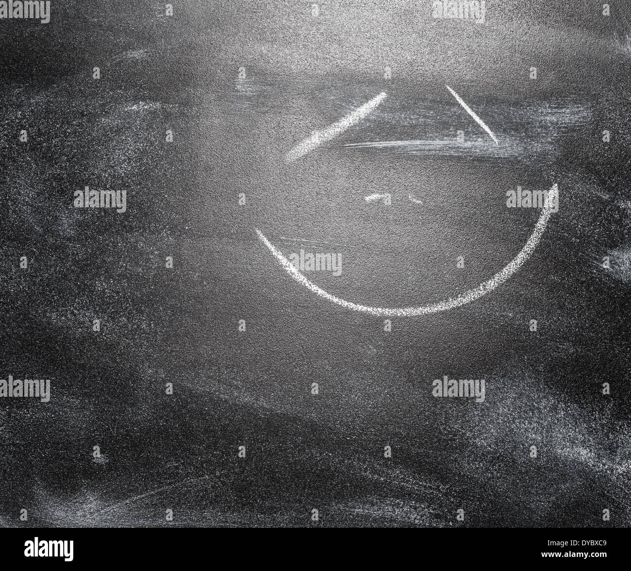 Handwritten message on a school chalkboard - smile Stock Photo - Alamy