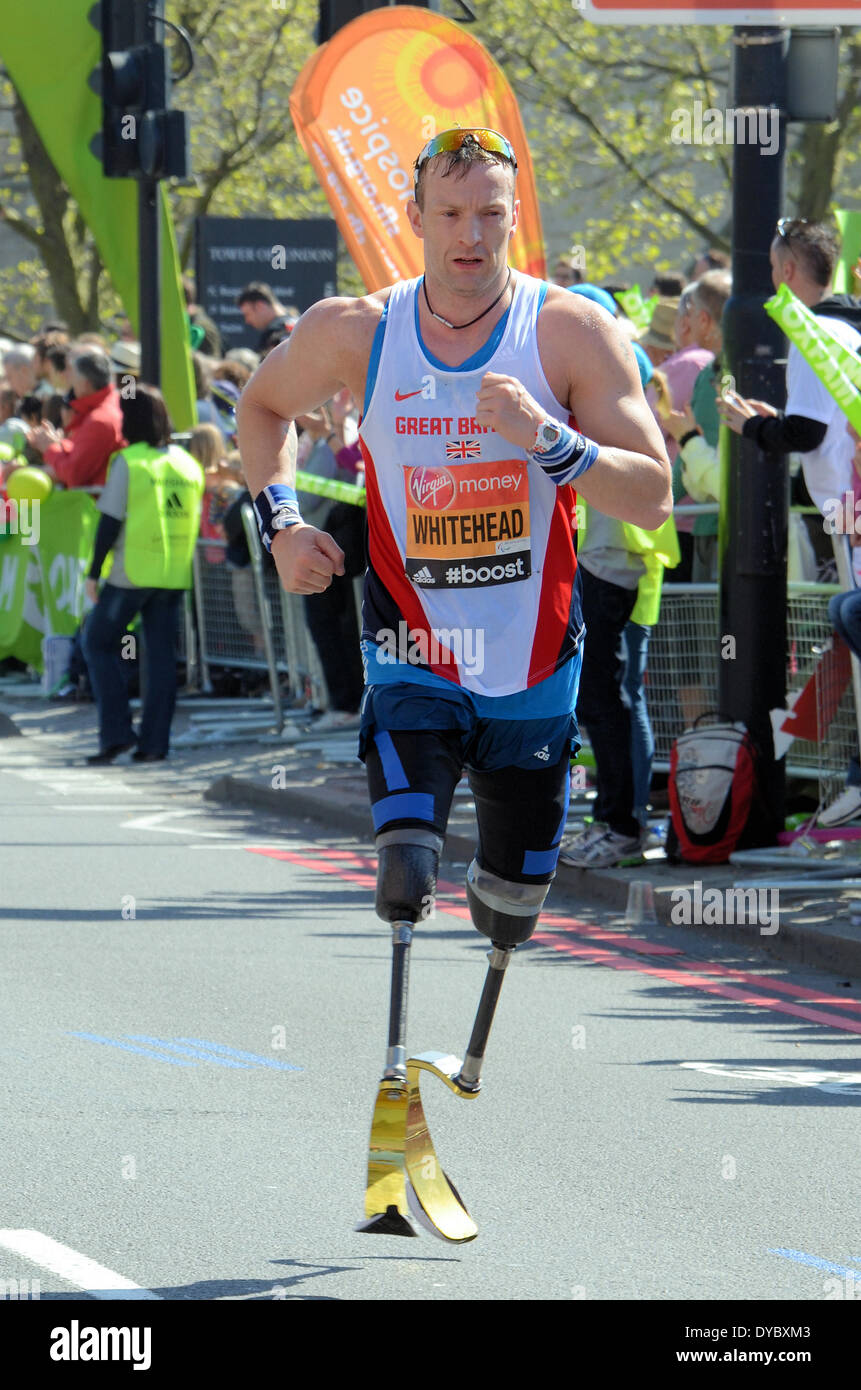 Richard Whitehead running in the London Marathon, London, UK - 13 April ...
