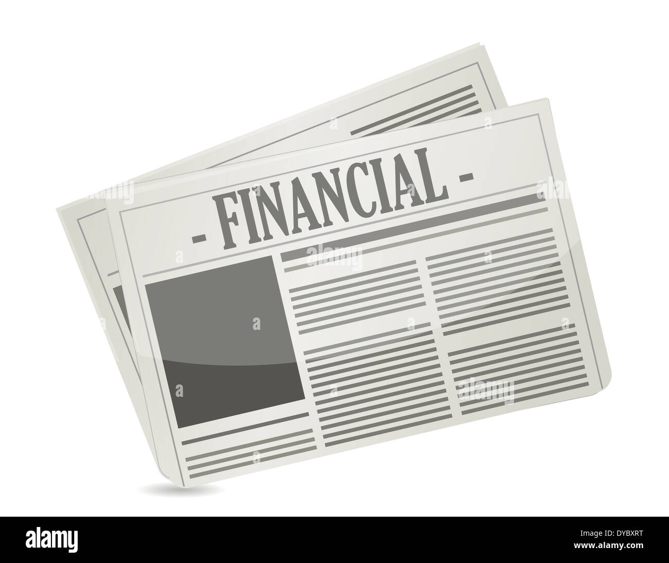 financial newspaper illustration design over a white background Stock ...
