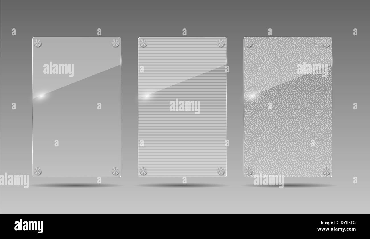 Realistic Glass Frames. Vector Illustration Stock Photo - Alamy