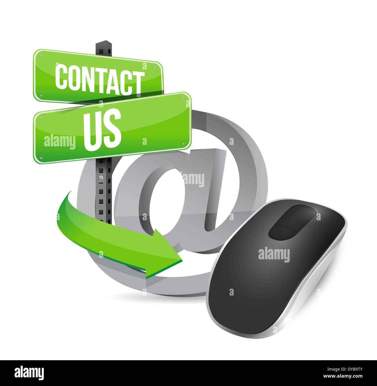 contact us. Wireless computer mouse isolated on white background Stock ...