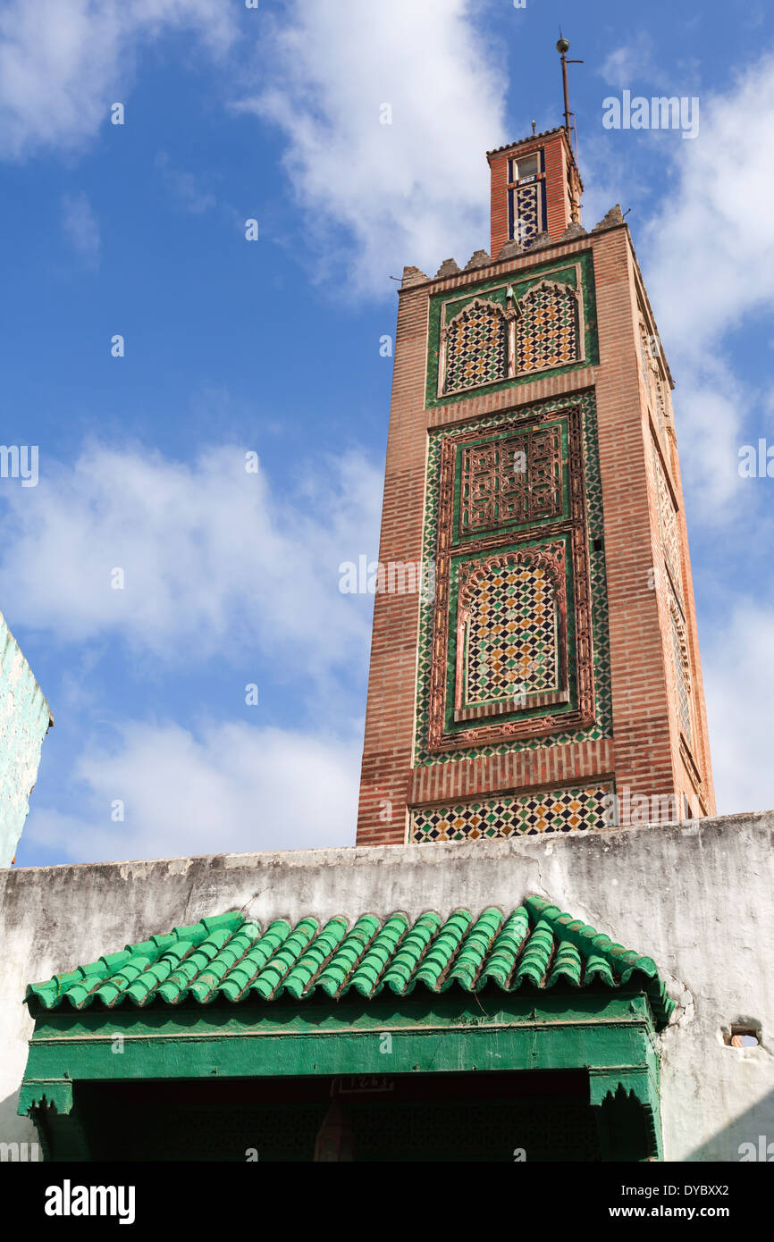 Ancient mosque in Medina. Old part of Tangier town, Morocco Stock Photo ...