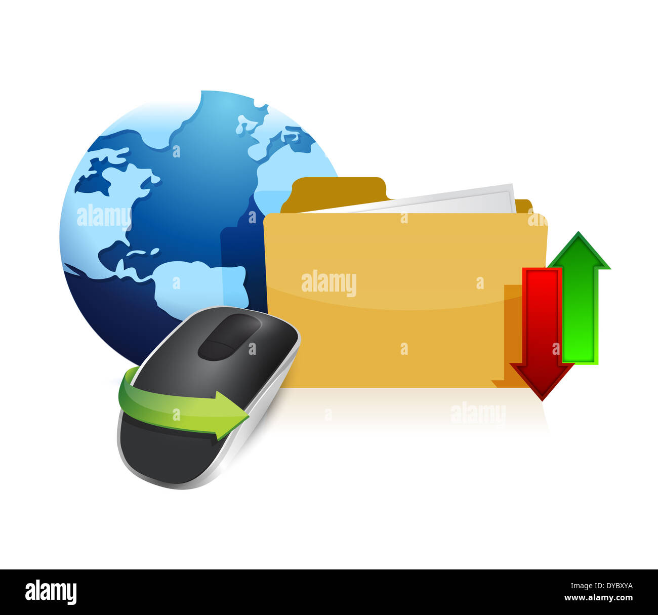 international information and Wireless computer mouse isolated on white ...