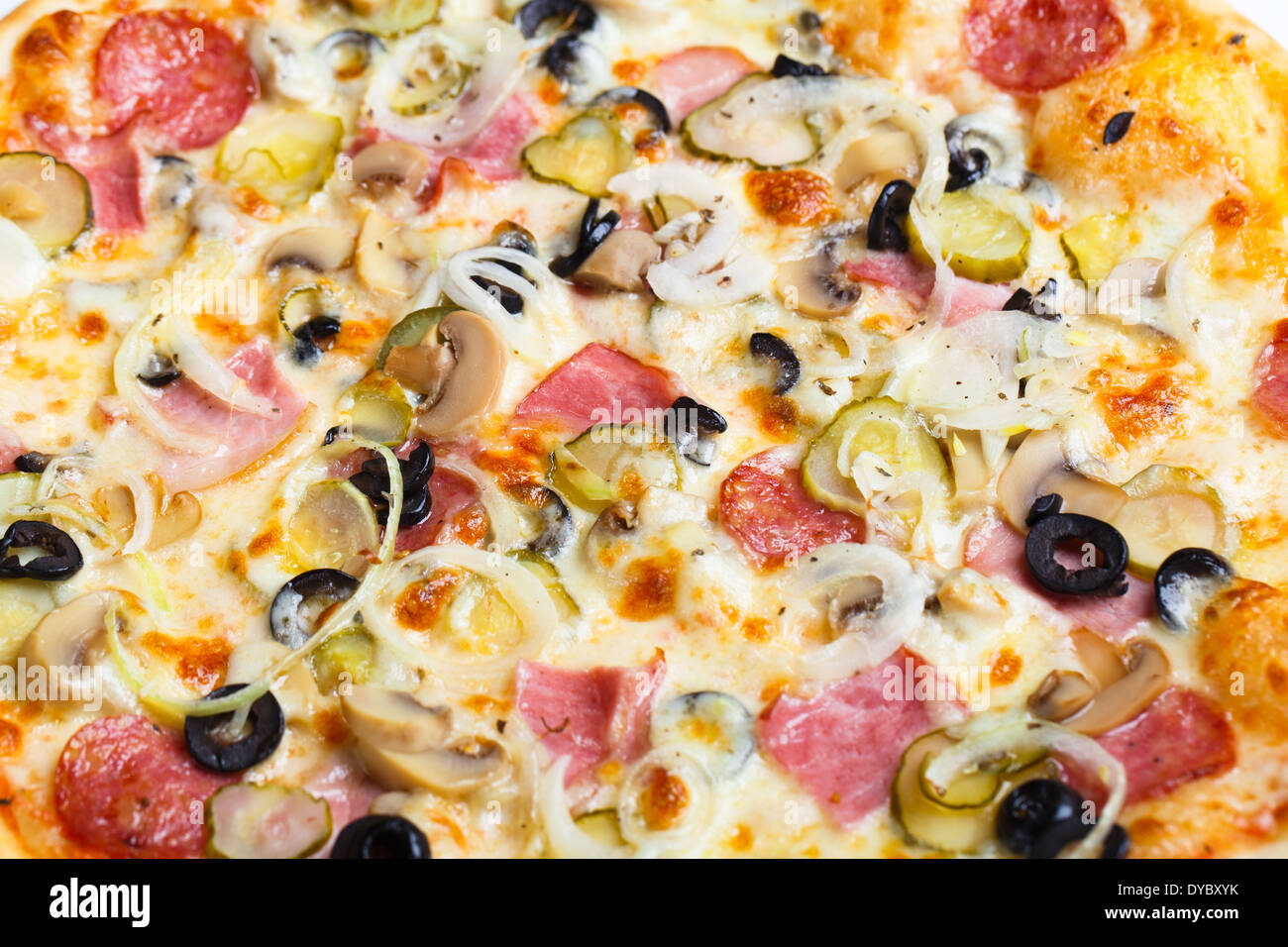 Closeup picture of pizza Stock Photo - Alamy