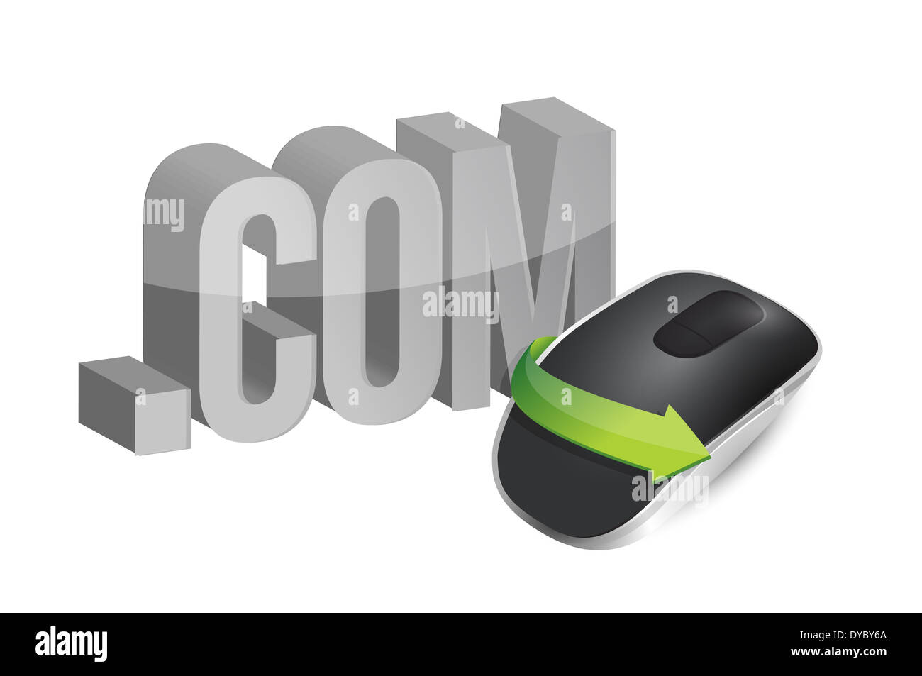 online concept Wireless computer mouse isolated on white background ...