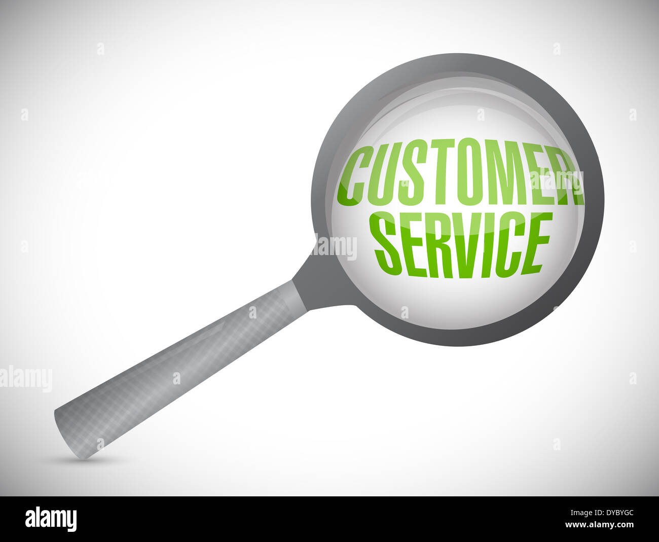 customer service under inspection. illustration design over white Stock ...