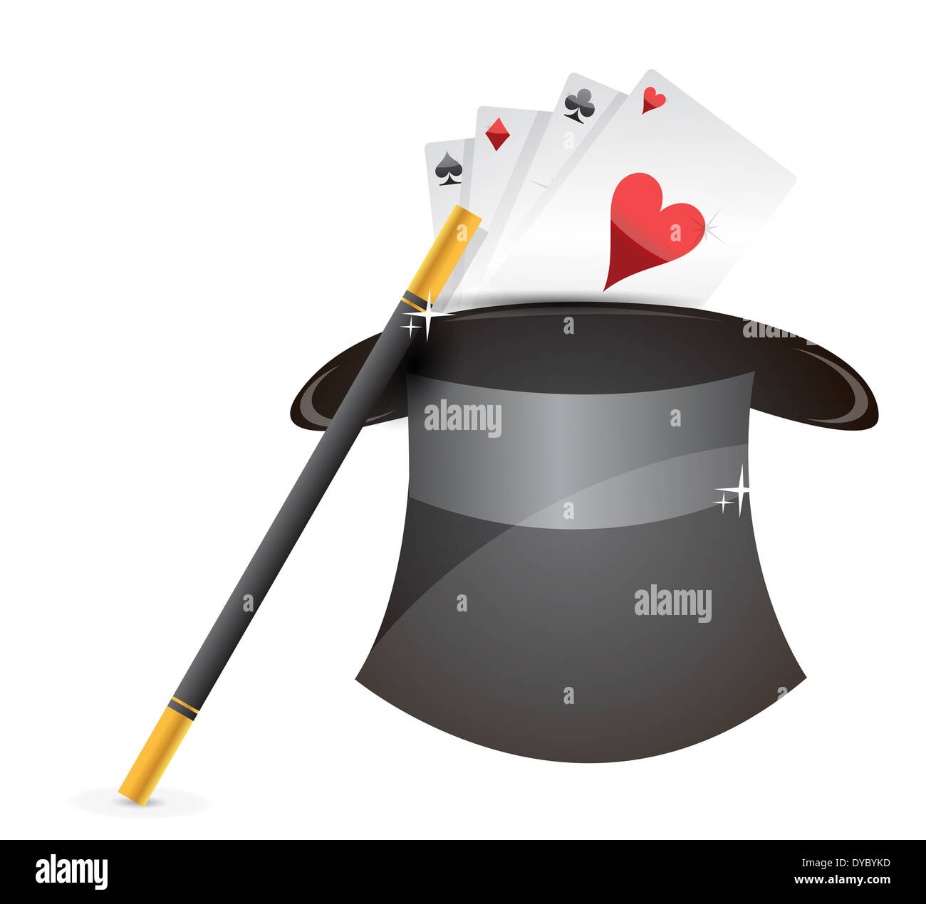 Hat wand cards hi-res stock photography and images - Alamy
