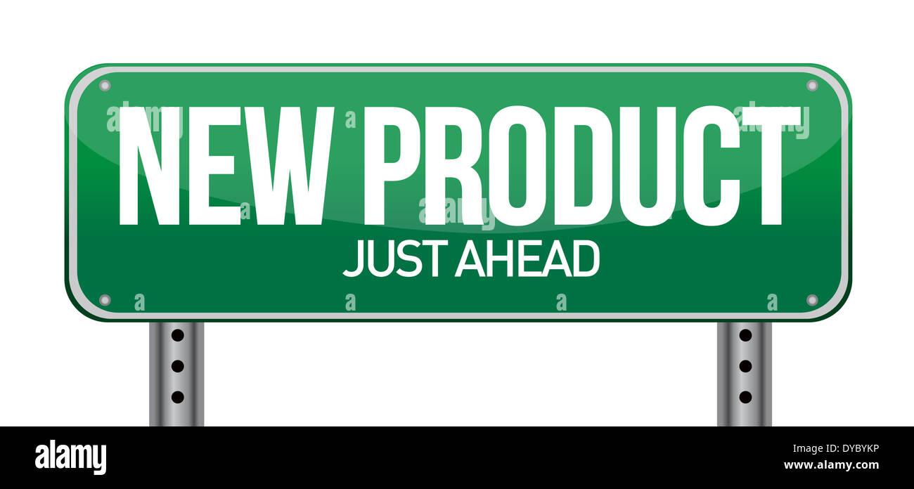 new product road sign illustration design over a white background Stock ...