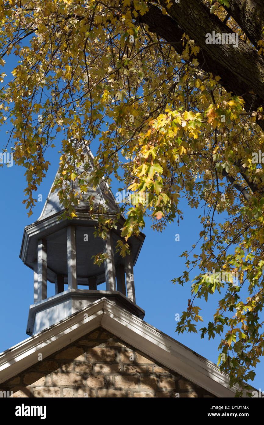 Church with tree in front of it in autumn Stock Photo - Alamy
