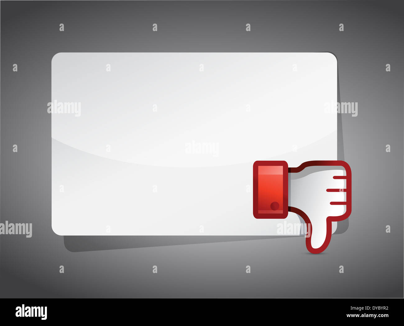 message board Dislike Icon. Thumb down Sign illustration design Stock ...