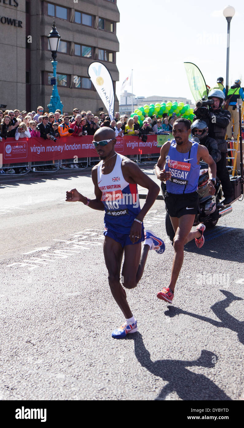 Mo Farah London Marathon 2014 Stock Photo - Alamy