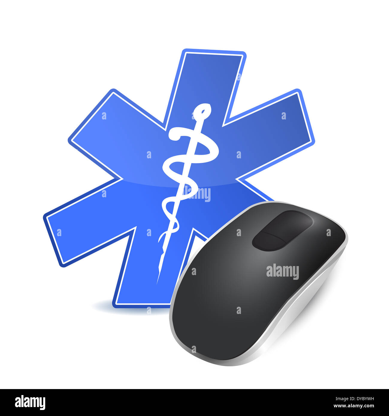 medical technology concept. computer mouse isolated on white background ...