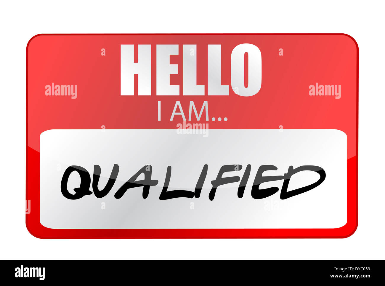 Hello I am qualified tags. Illustration design over a white background ...