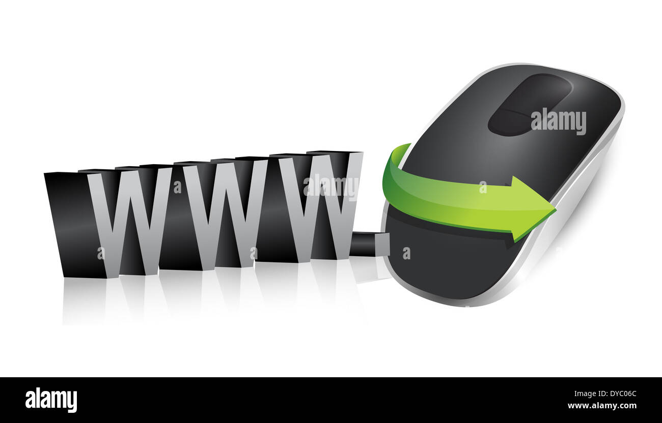 online concept Wireless computer mouse isolated on white background ...