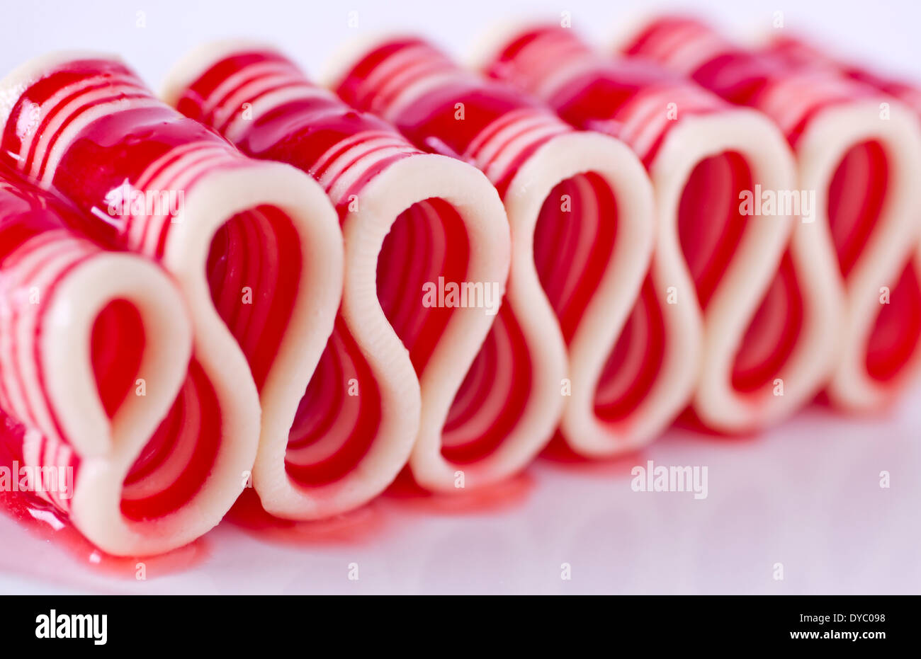 red ribbon candy Stock Photo - Alamy