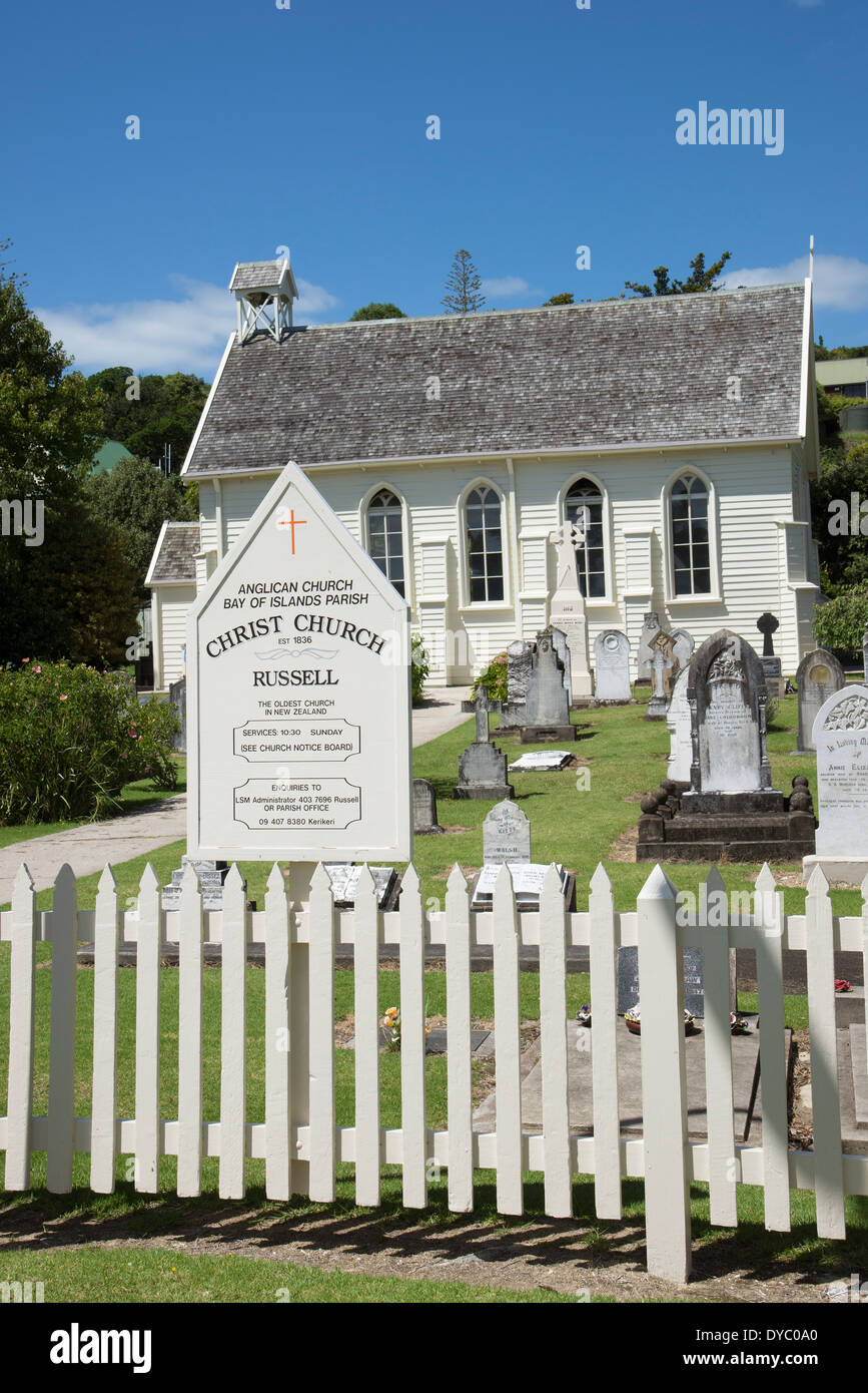 Christ Church at Russell the oldest church in New Zealand Stock Photo ...