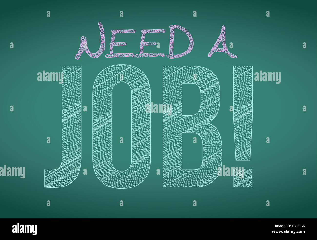 need a job sign written on a chalkboard. illustration design Stock ...