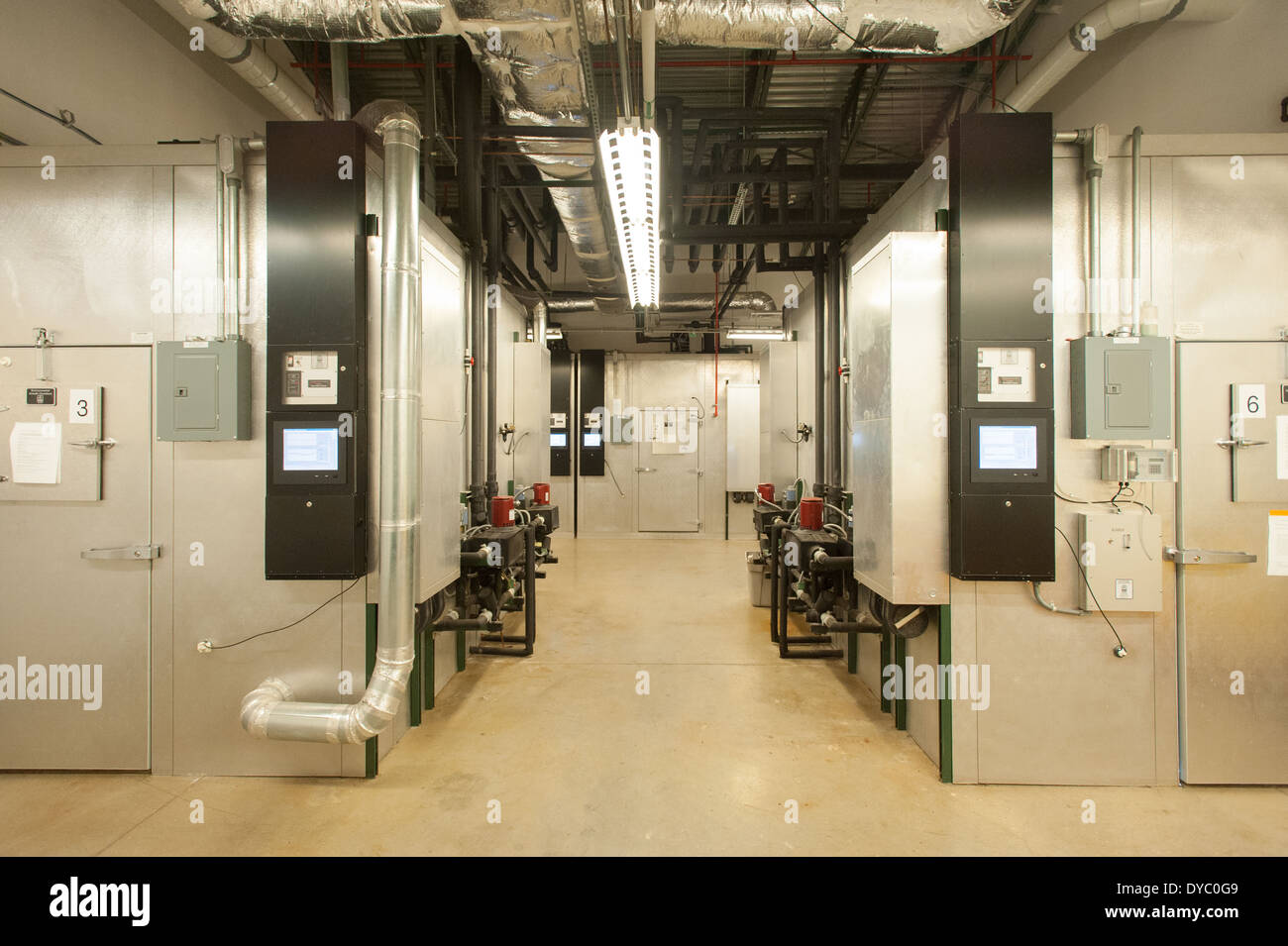 Research Greenhouse complex Stock Photo - Alamy