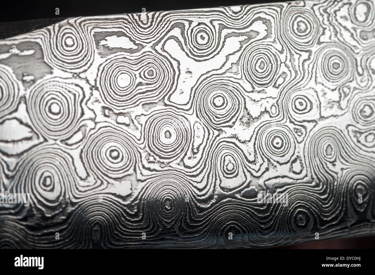 Hand-forged metal detail by a bladesmith Stock Photo - Alamy