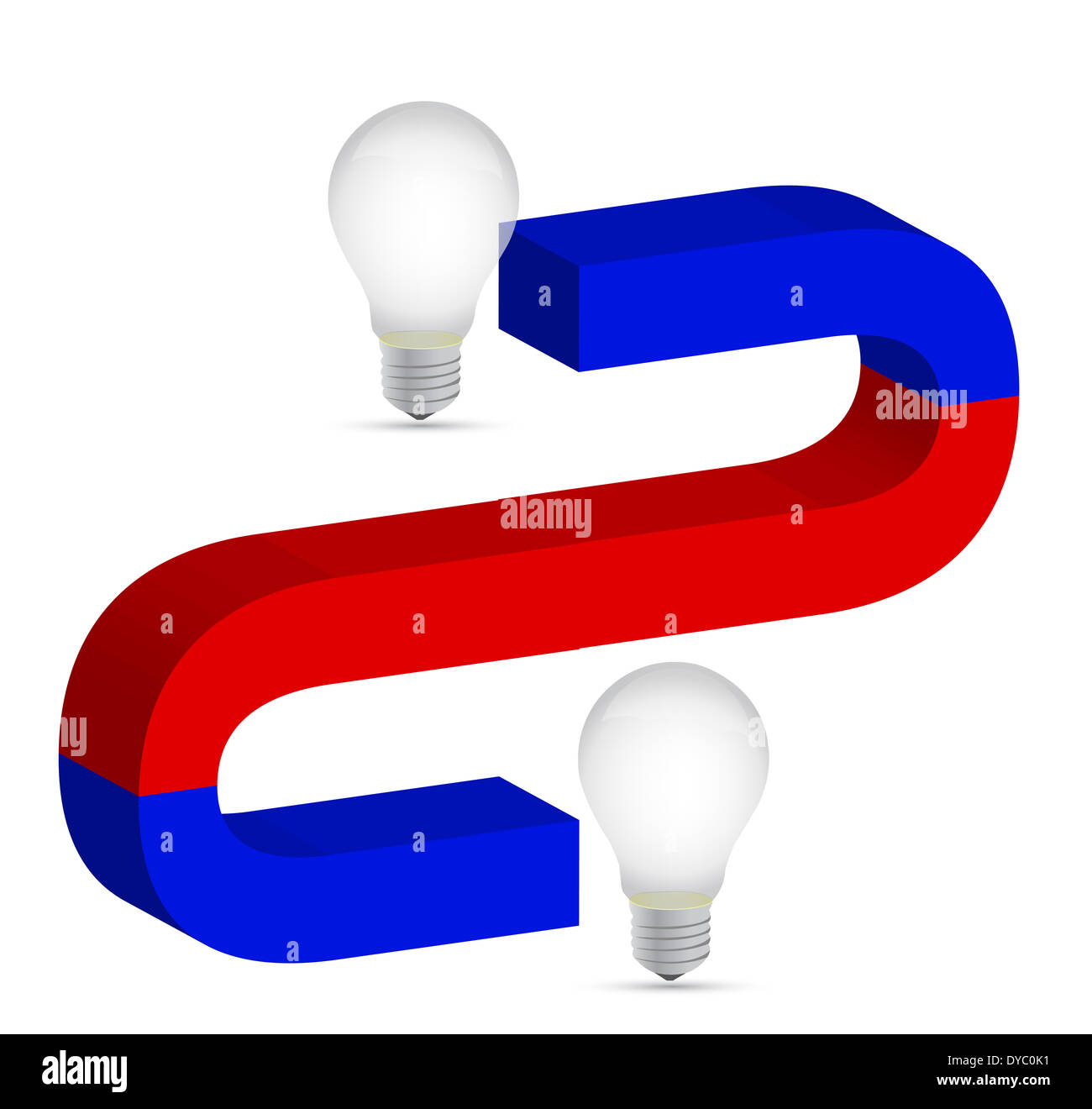 light bulb idea diagram illustration design over a white background ...
