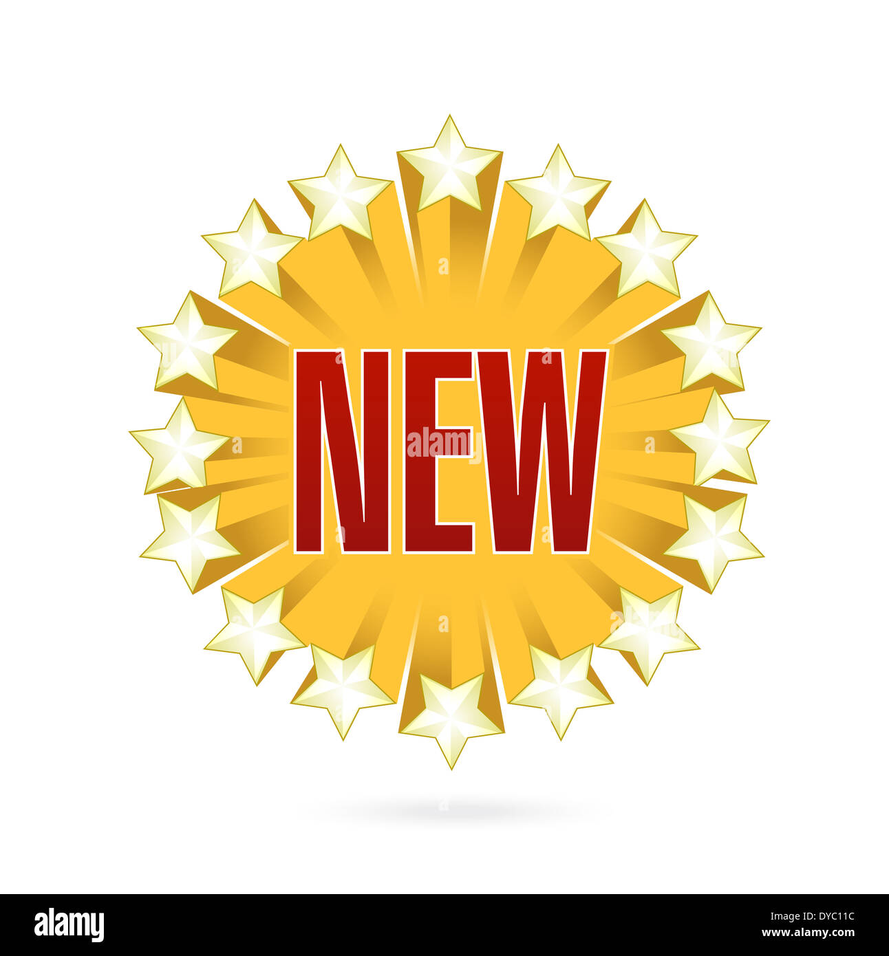 golden sign of word new illustration design over white Stock Photo - Alamy