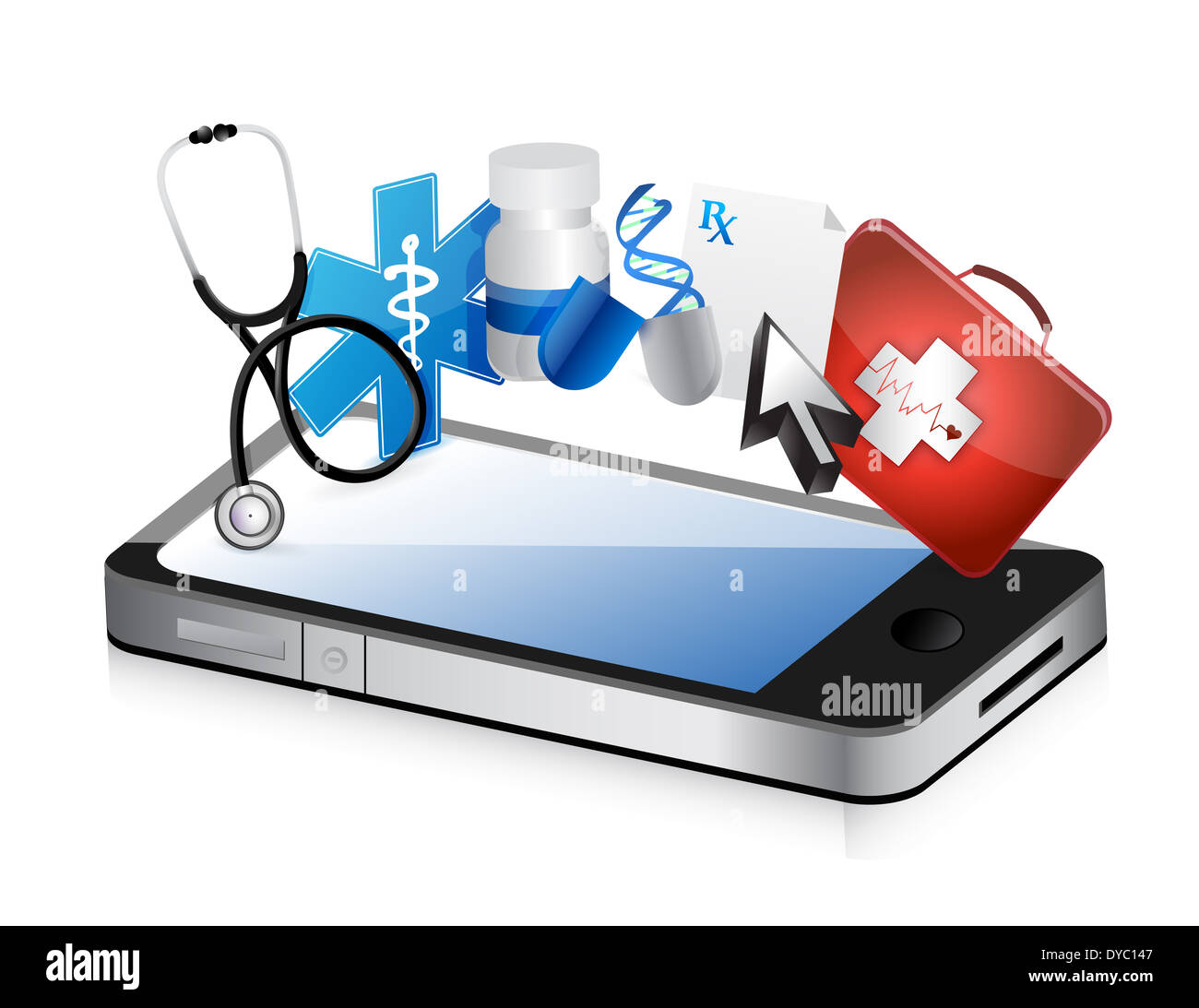 smartphone medical concept illustration design over a white background ...