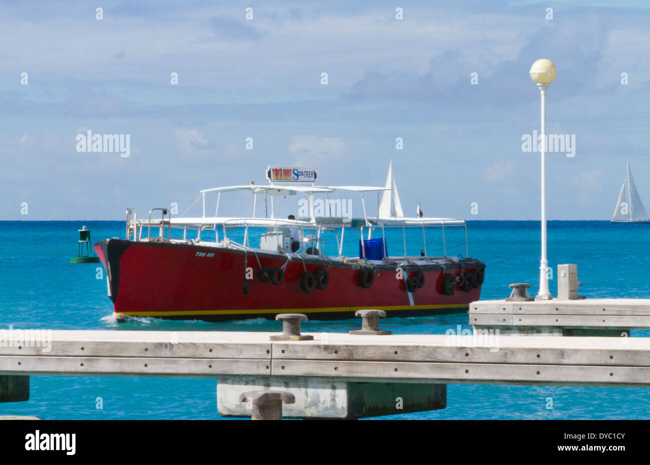 caribbean Ferry boat in St Maarten Stock Photo - Alamy