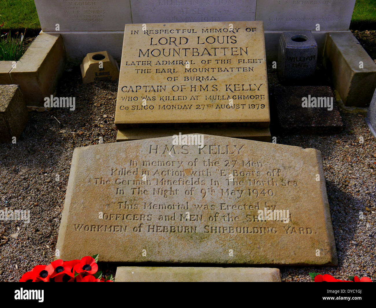 Hebburn Cemetery - HMS Kelly memorial plaque. Hebburn, Tyne and Wear ...