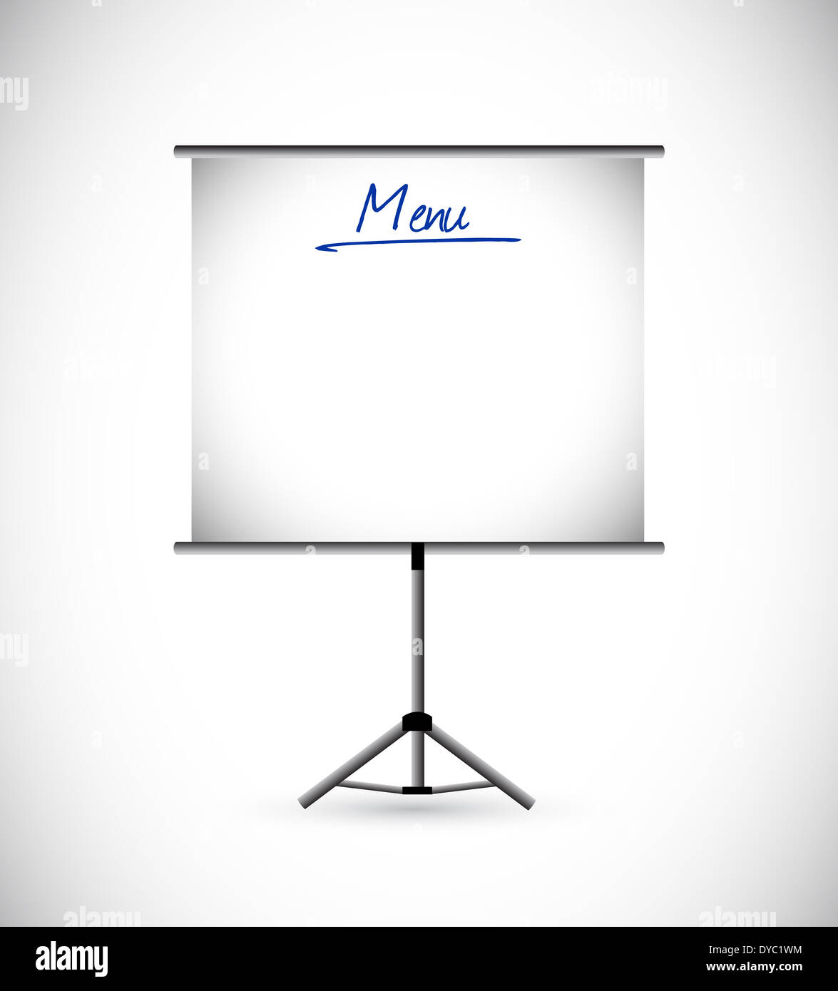 menu stand on white background illustration design Stock Photo - Alamy