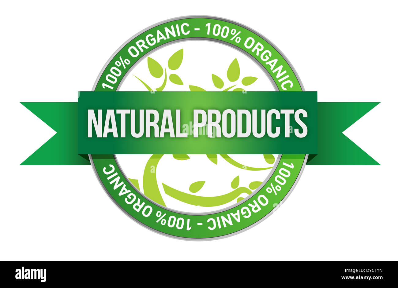 Pure Nature Green Sign illustration design over a white background ...