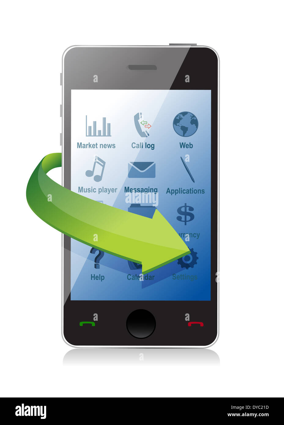 smartphone settings illustration design over a white background Stock ...