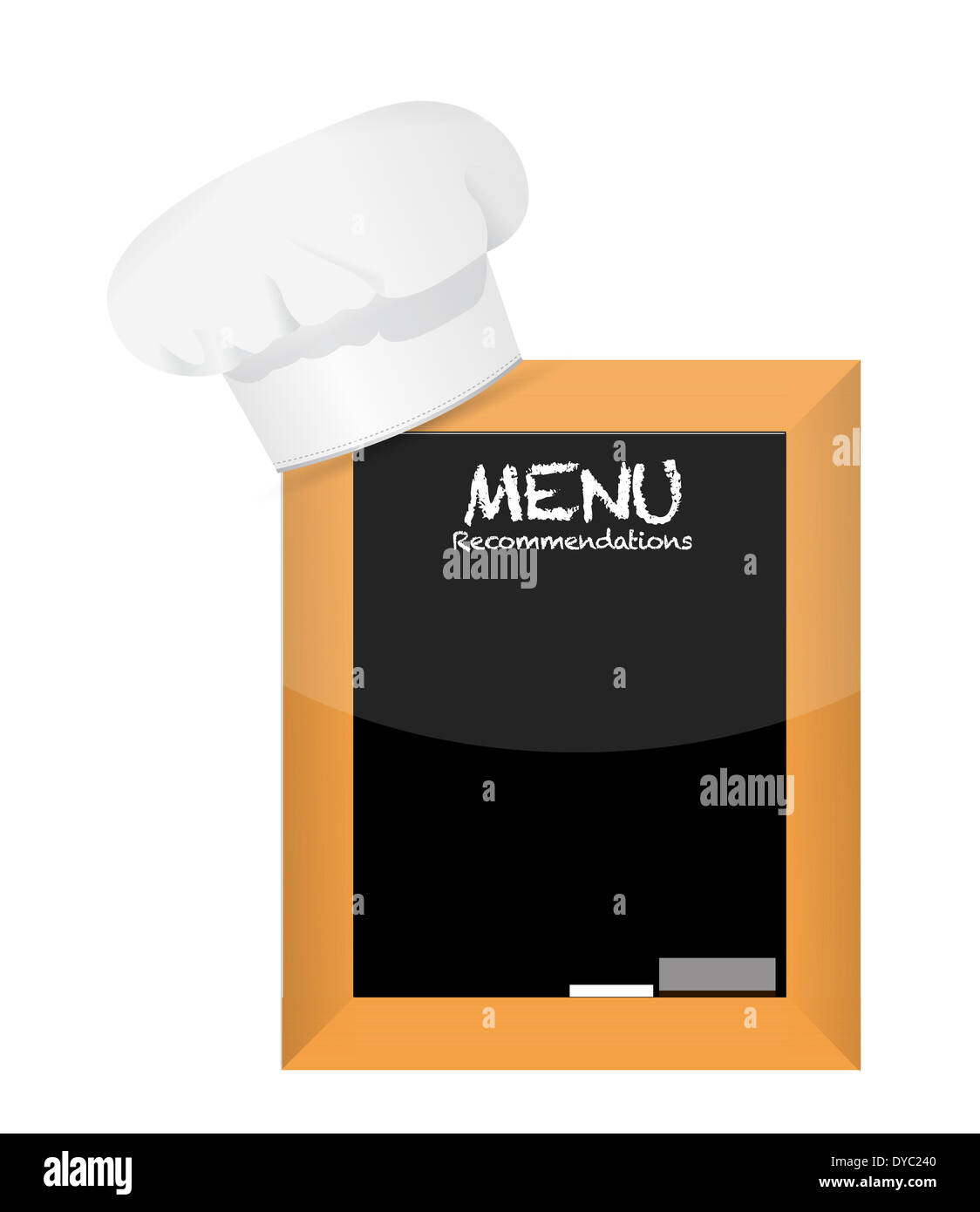 menu writing on chalkboard with space. illustration design Stock Photo ...