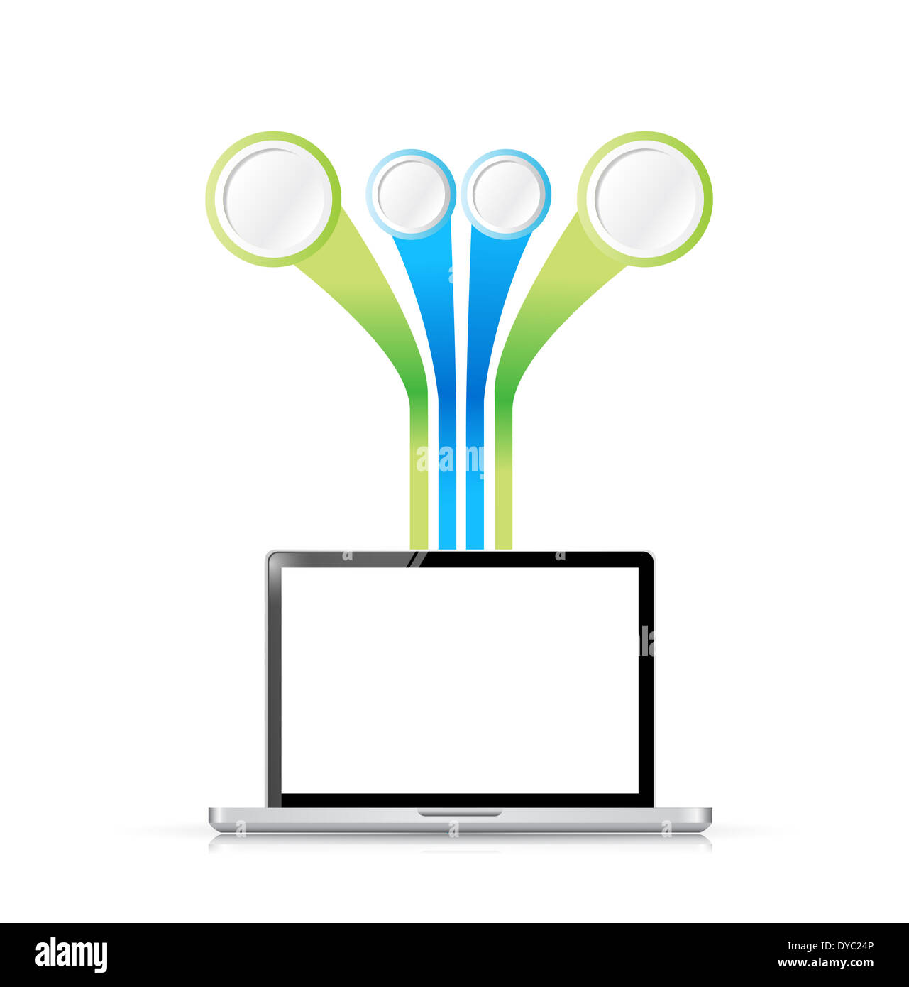 laptop Infographic template illustration design isolated over white ...