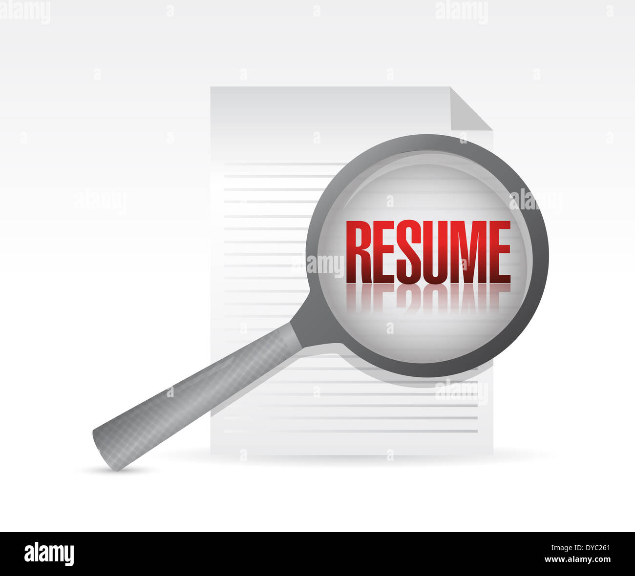 resume under review concept illustration design over a white background ...