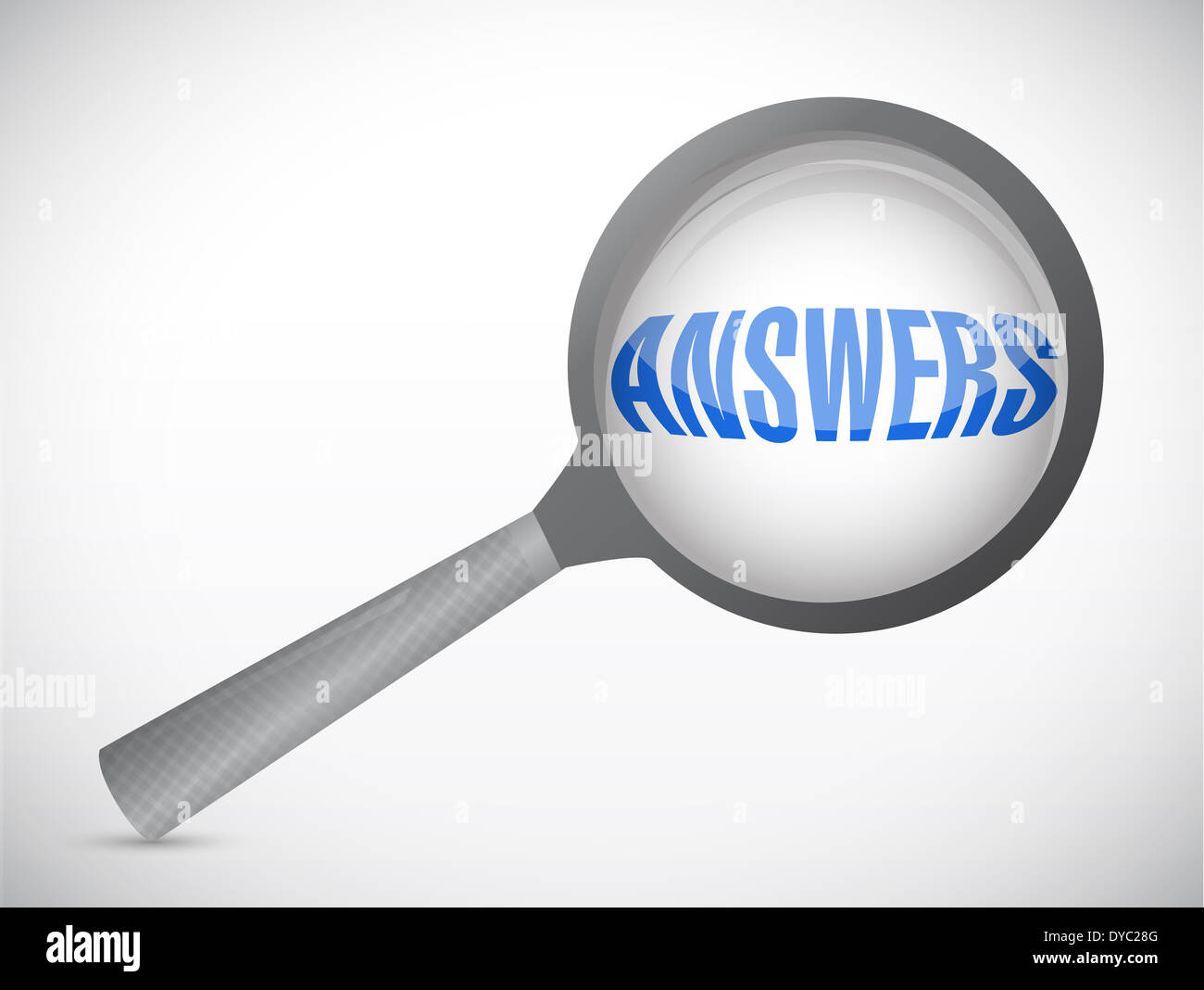 searching for answers. illustration design over a white background ...