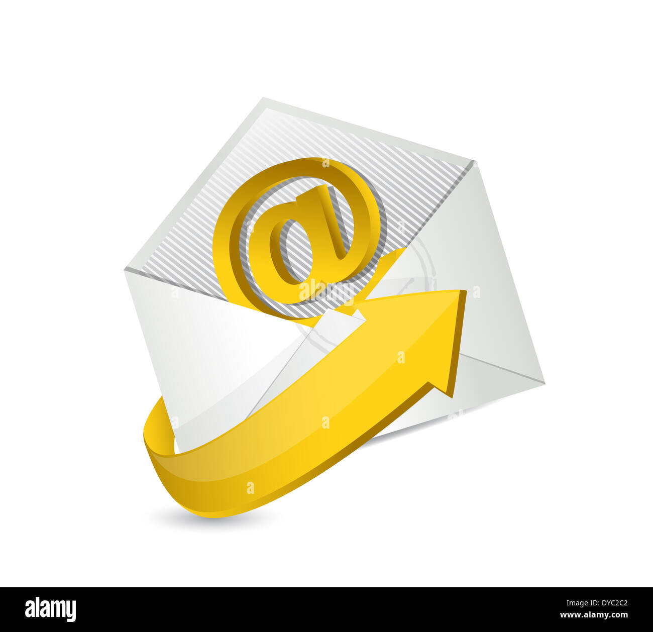 envelope email. contact us illustration design over a white background ...