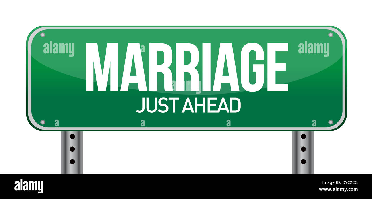 Marriage just ahead illustration design over a white background Stock ...