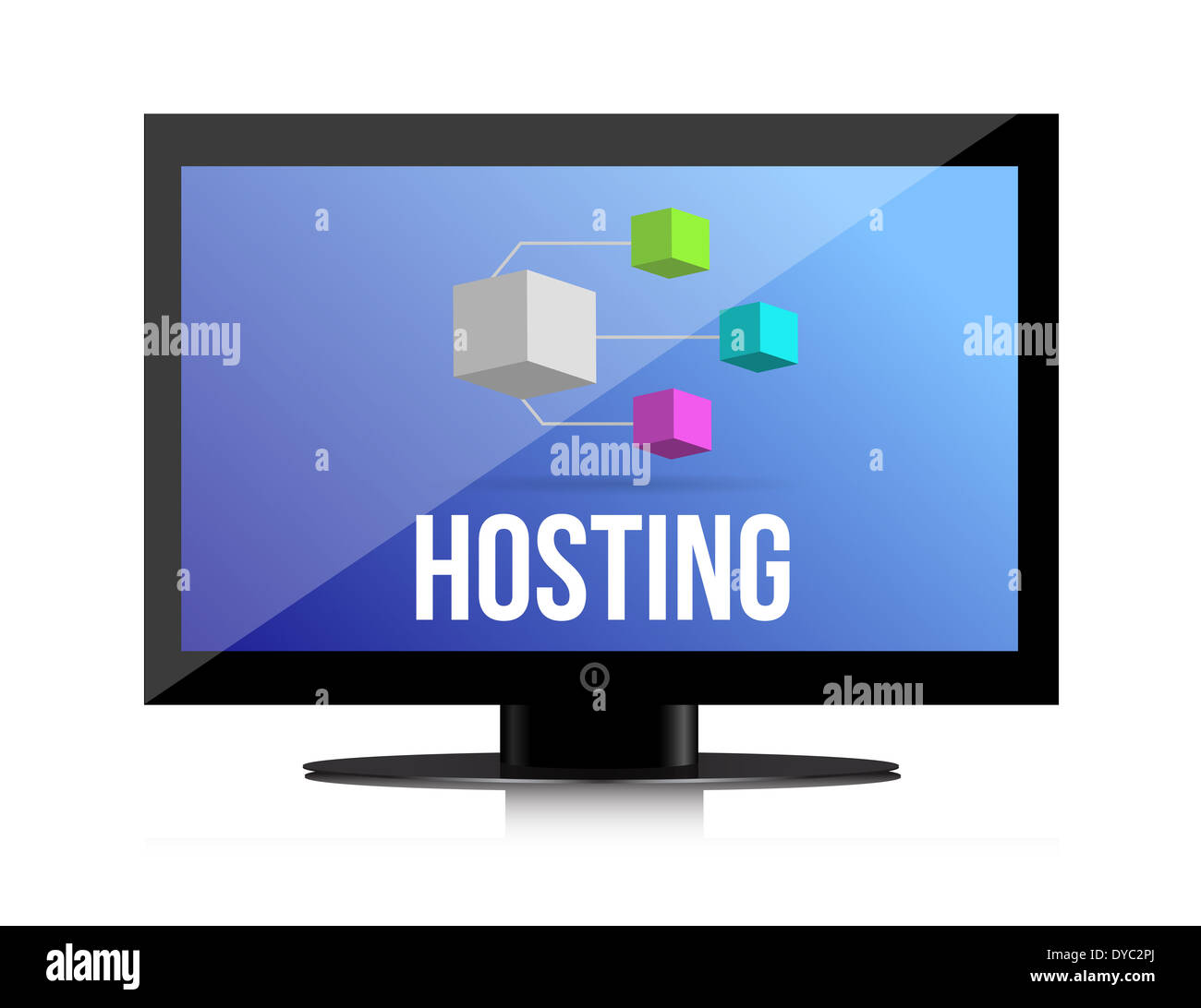 Hosting, Network concept illustration design over a white background ...