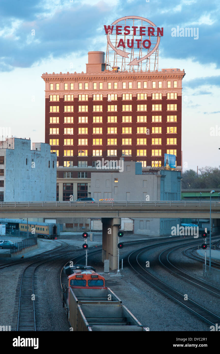 Train through buildings hi-res stock photography and images - Alamy