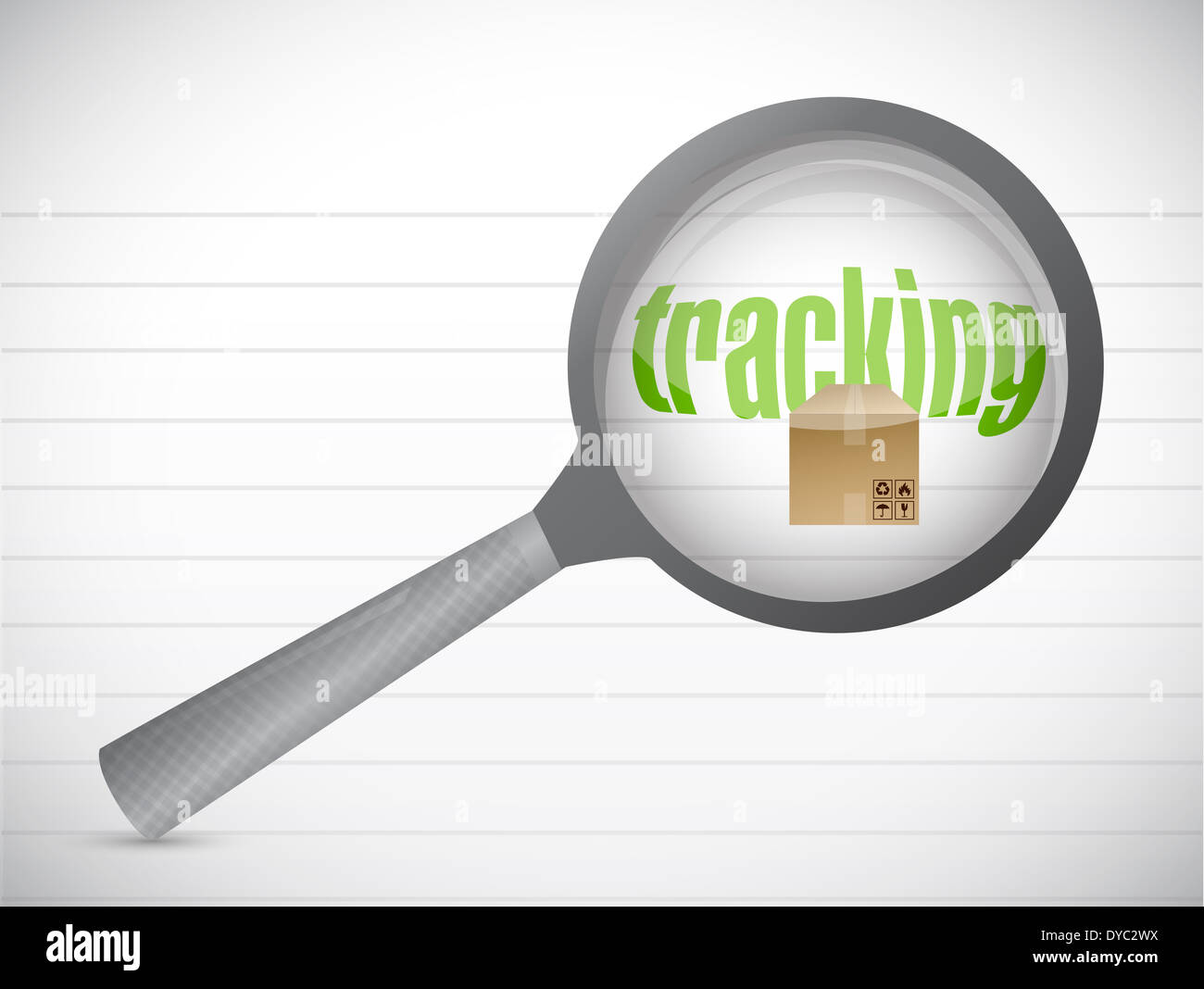 tracking package concept illustration design over a white background ...