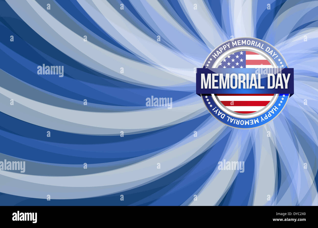 Memorial day red white and blue illustration design graphic background ...