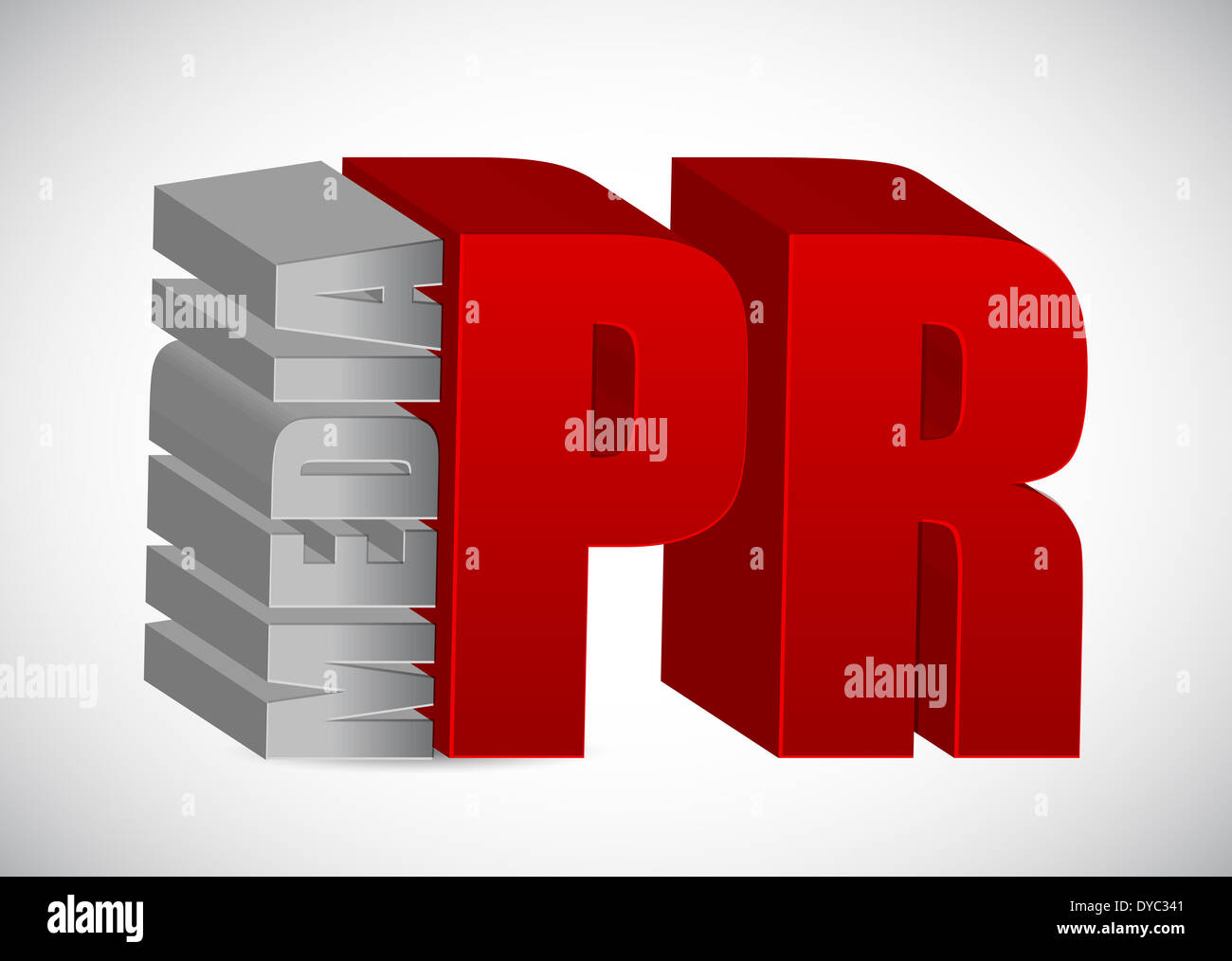 Advertising concept. media PR illustration design over white Stock ...