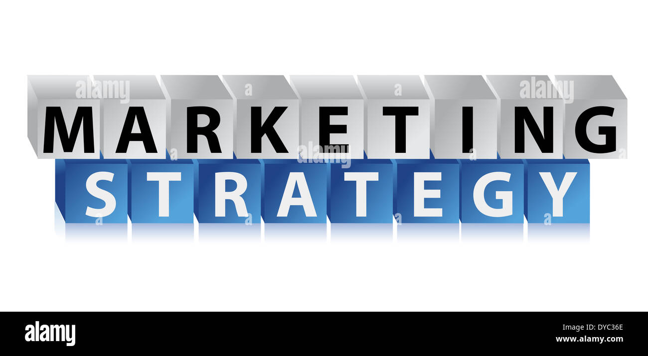 Marketing strategy illustration design over a white background Stock ...